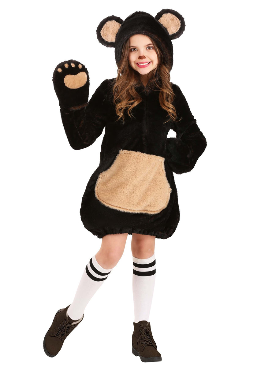 Cozy Brown Bear Girl's Costume – Kids Halloween Costumes
