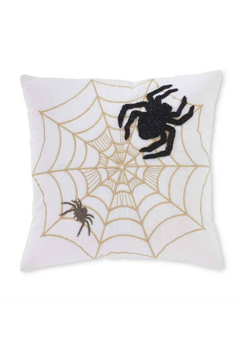 18-Inch Embroidered Spiders & Web Pillow – Kids Halloween Costumes