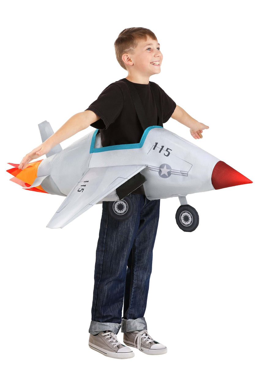 Kid's Ride-in Fighter Jet Costume | Ride-In Costumes – Kids Halloween ...