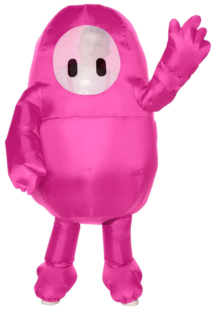 Fall Guys Girl's Pink Inflatable Costume | Video Games Costumes – Kids ...