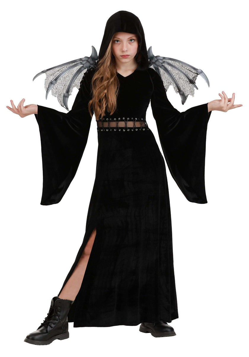 Winged Reaper Girl's Costume | Grim Reaper Costumes – Kids Halloween ...