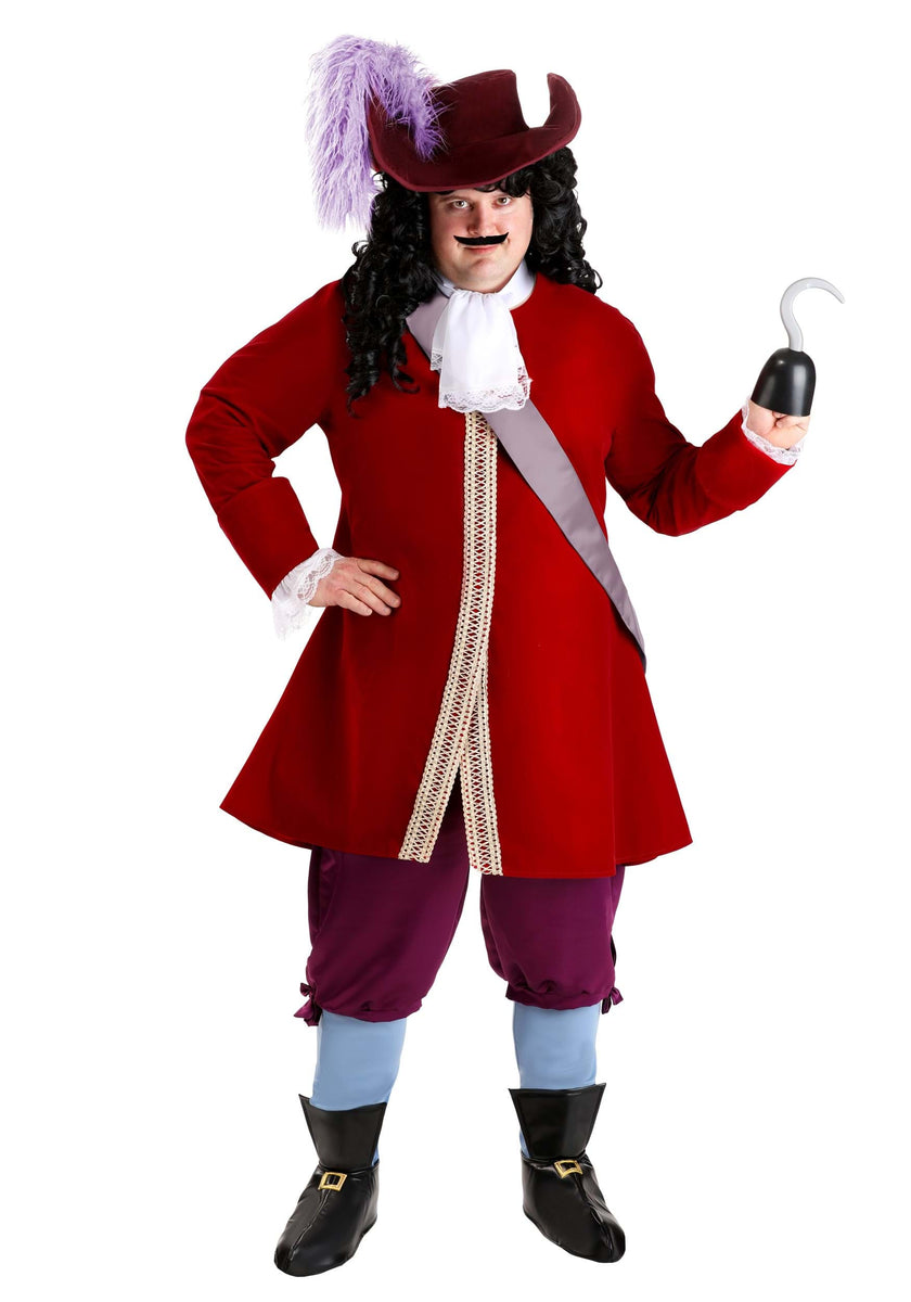 Men's Plus Size Deluxe Disney Captain Hook Costume | Disney Costumes ...