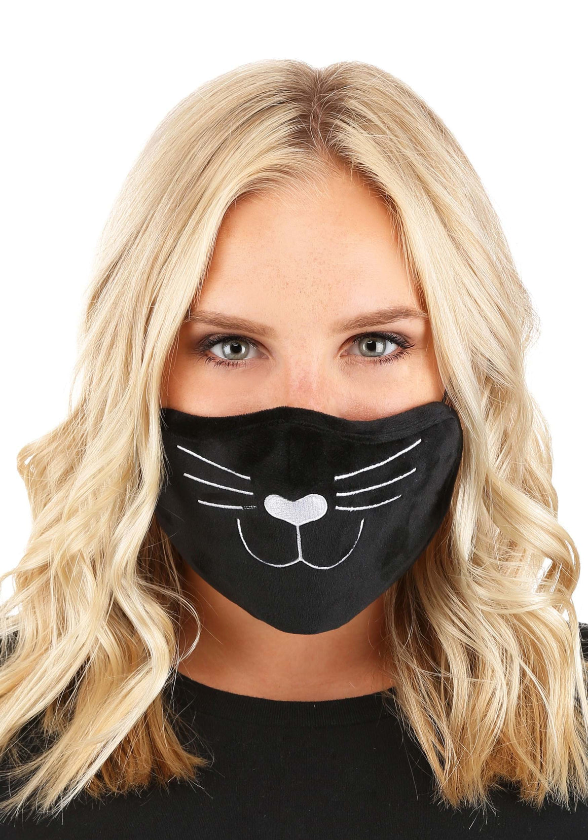 Adult Cat Face Mask Black – Kids Halloween Costumes