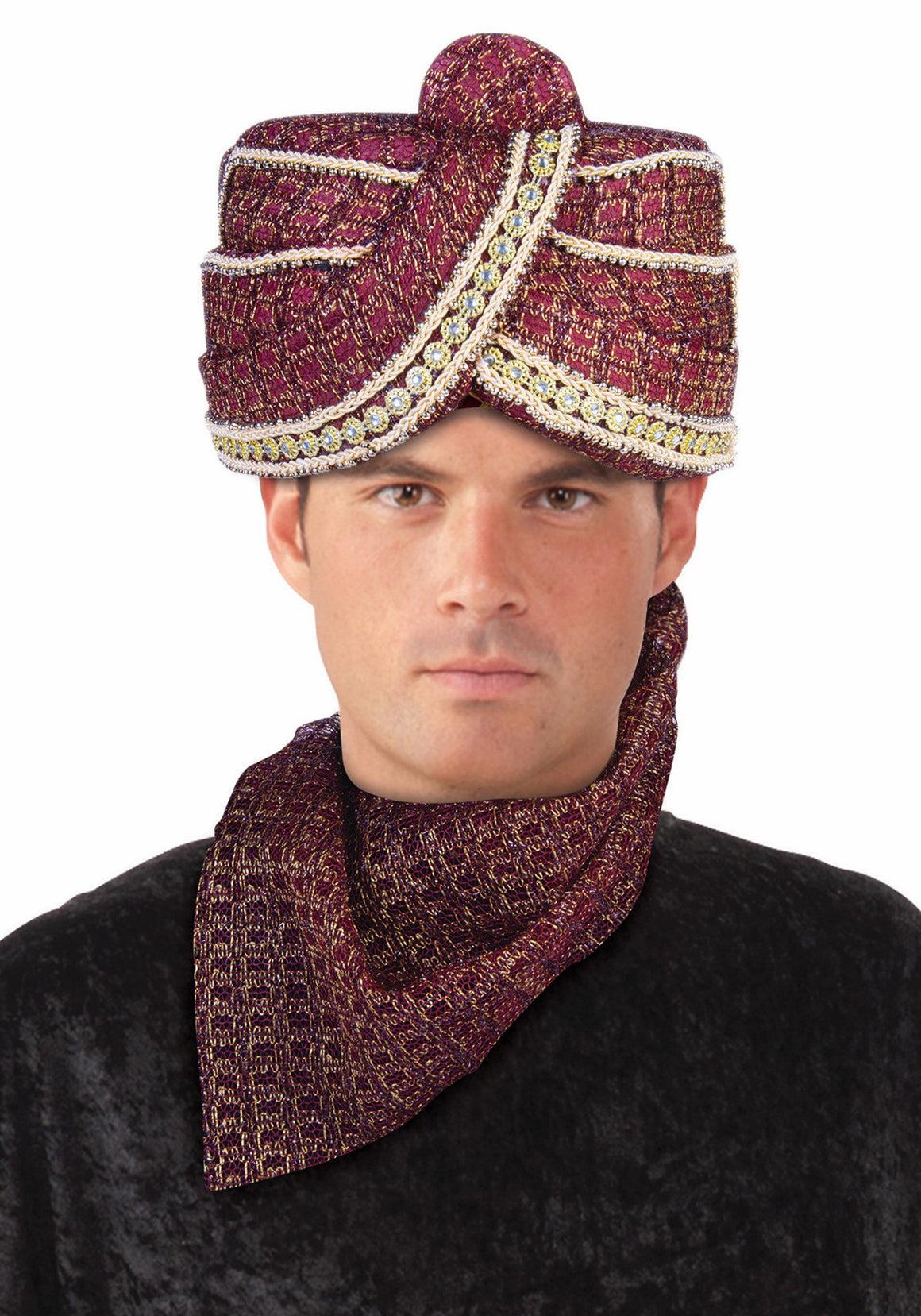 Adult Red Maharaja Turban – Kids Halloween Costumes