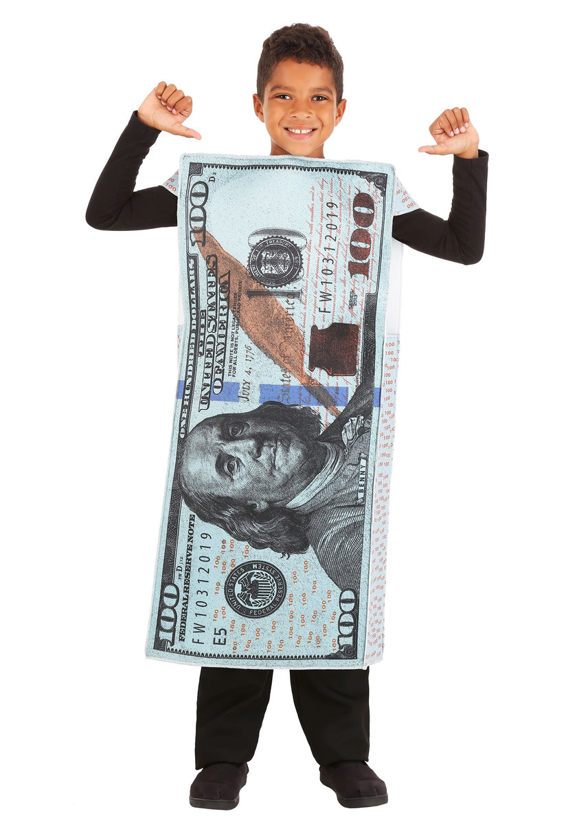 Kids 100 Dollar Bill Costume – Kids Halloween Costumes