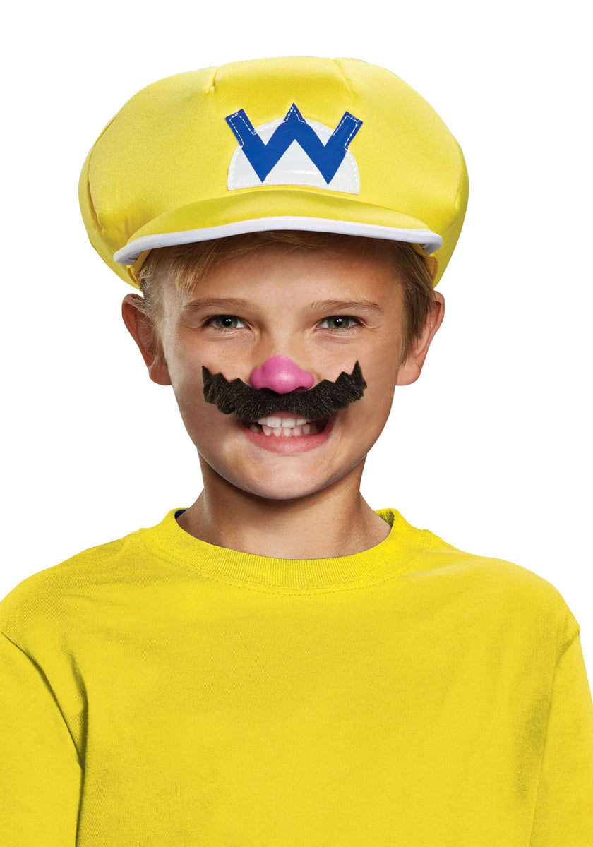 Wario Hat and Mustache Kids Accessory Kit – Kids Halloween Costumes