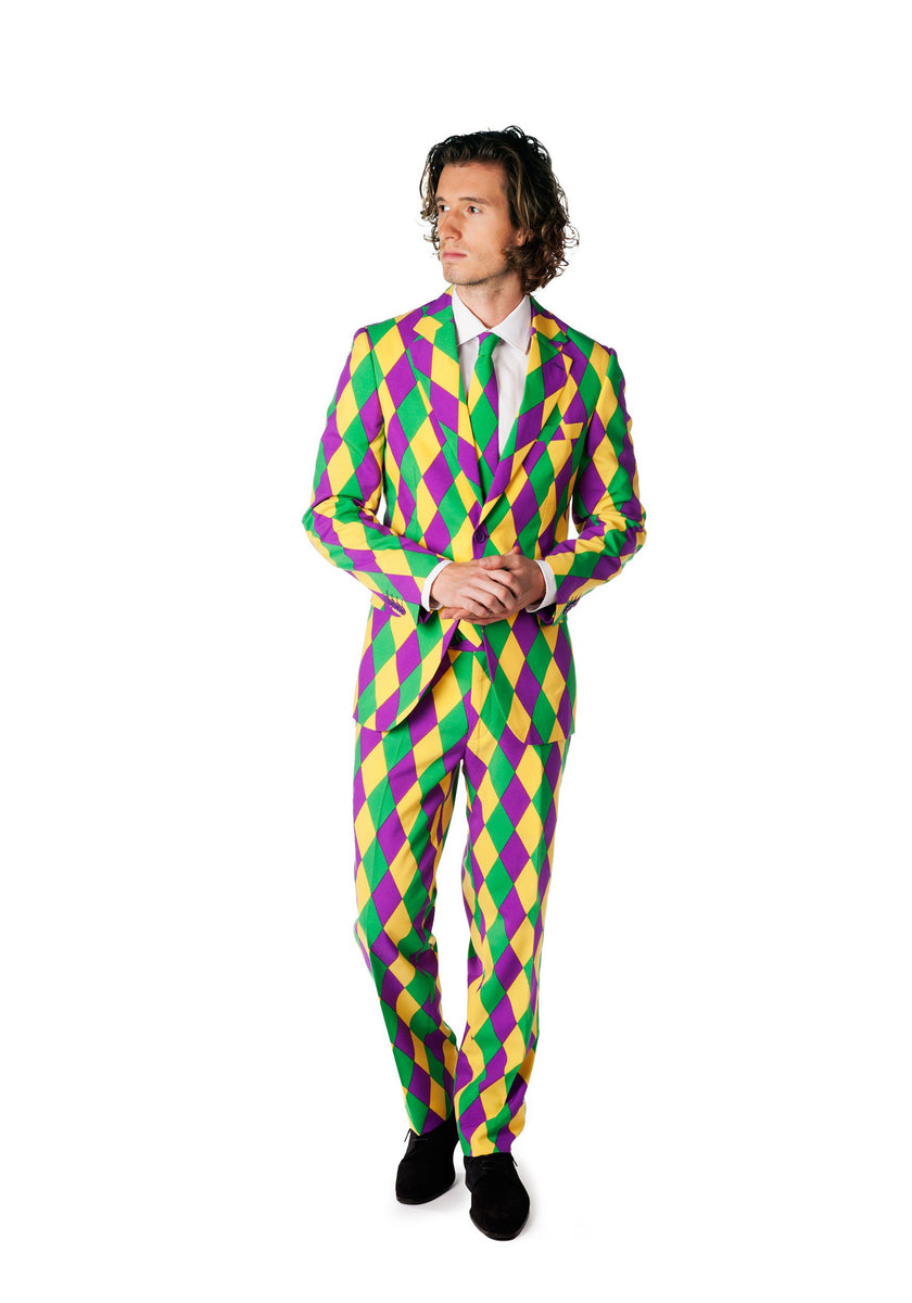Men's OppoSuits Mardi Gras Costume Suit – Kids Halloween Costumes