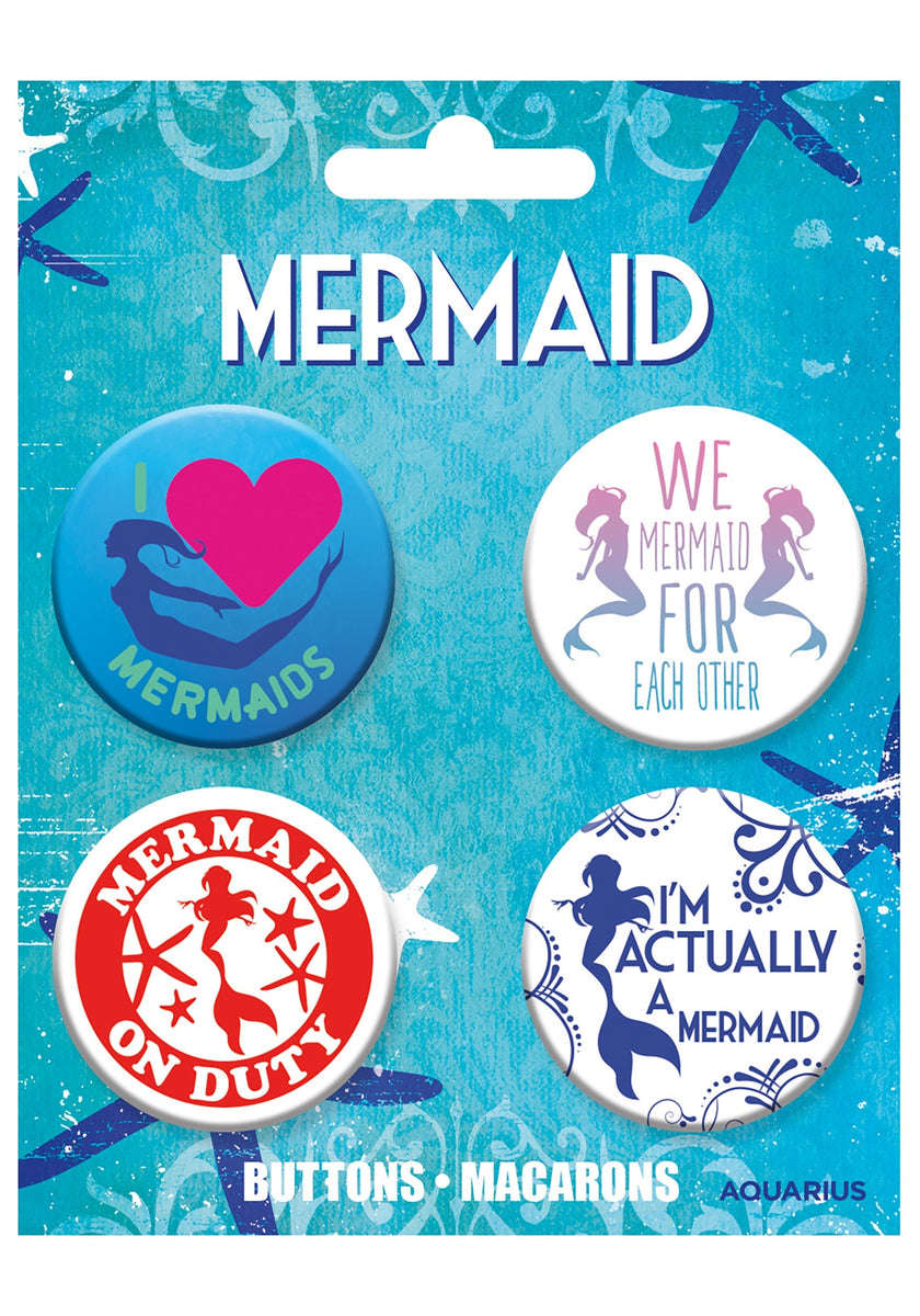 Mermaids Button 4-Pack Set – Kids Halloween Costumes