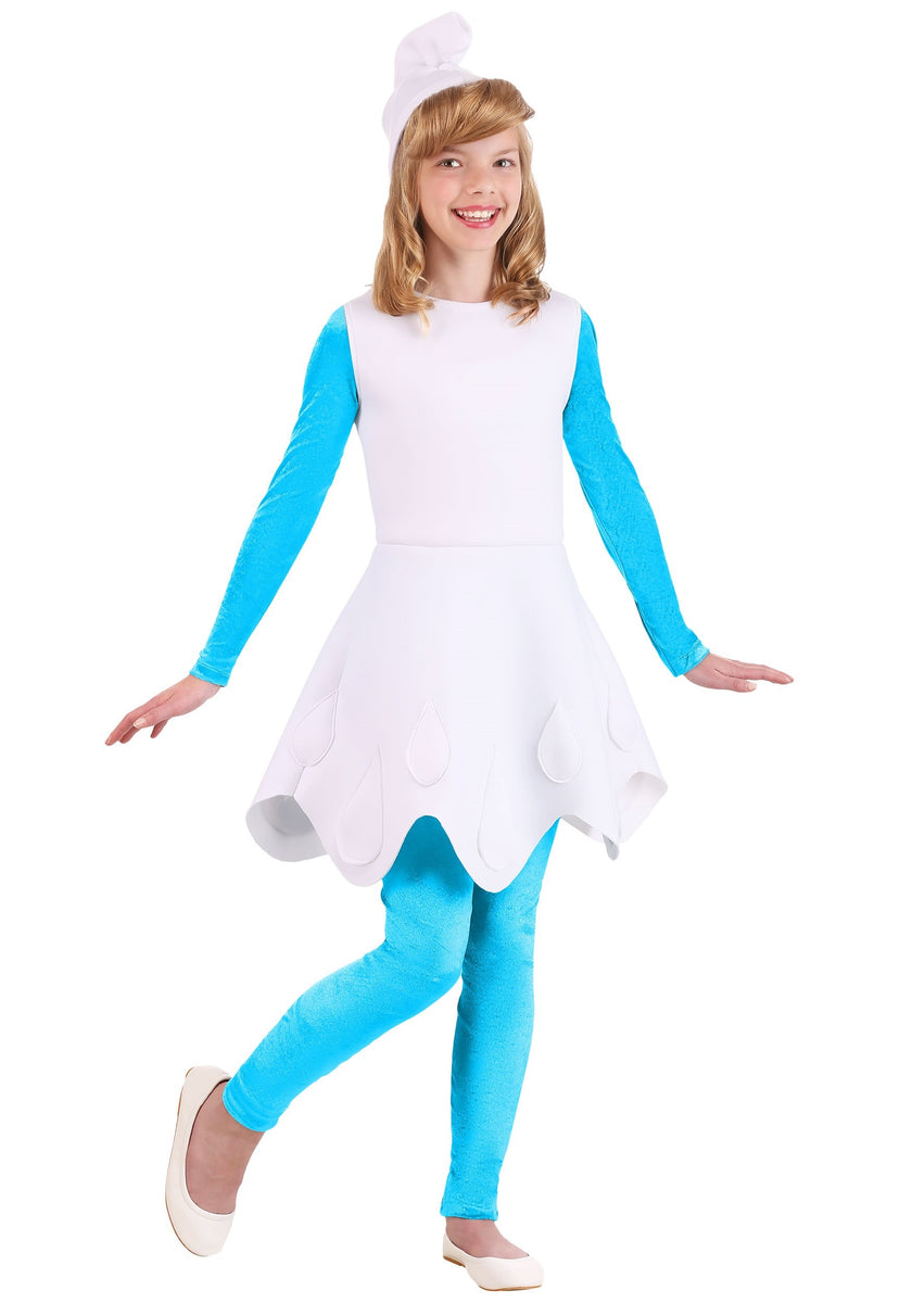 Girls The Smurfs Smurfette Costume – Kids Halloween Costumes